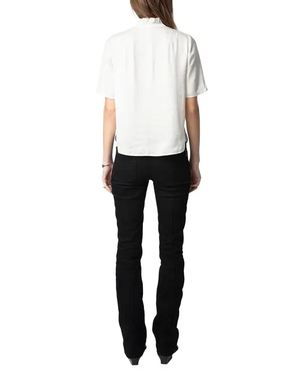 Zadig&Voltaire Topher Satin Top - Flake