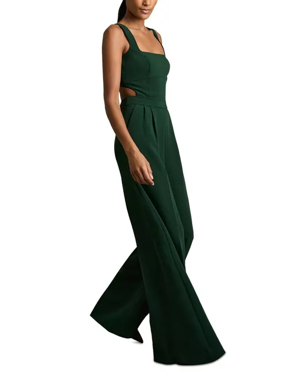 REISS Dion Wide Leg Jumpsuit - Green