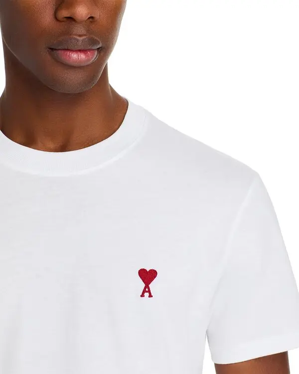 Ami Short Sleeve Logo Tee - White