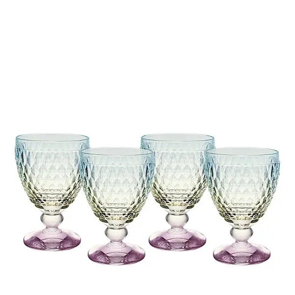 VILLEROY & BOCH Boston Pearl Crystal Red Wine Glasses, Set Of 4 - Multi