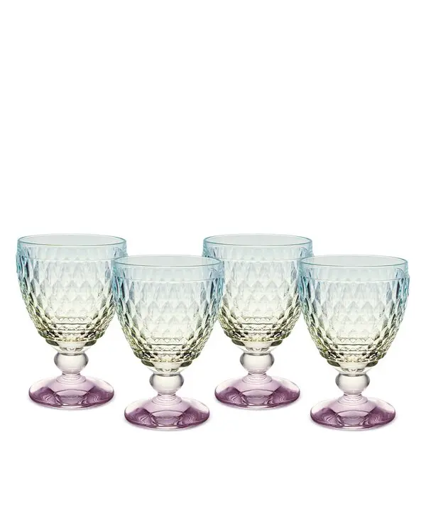 VILLEROY & BOCH Boston Pearl Crystal Red Wine Glasses, Set Of 4 - Multi