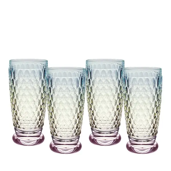 VILLEROY & BOCH Boston Pearl Crystal Highball Glasses, Set Of 4 - Multi