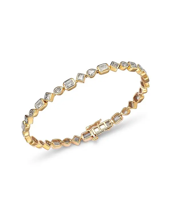 Bloomingdale'S Lab Grown Mixed Cut Diamond Bracelet 5.0 Tcw - Yellow Gold