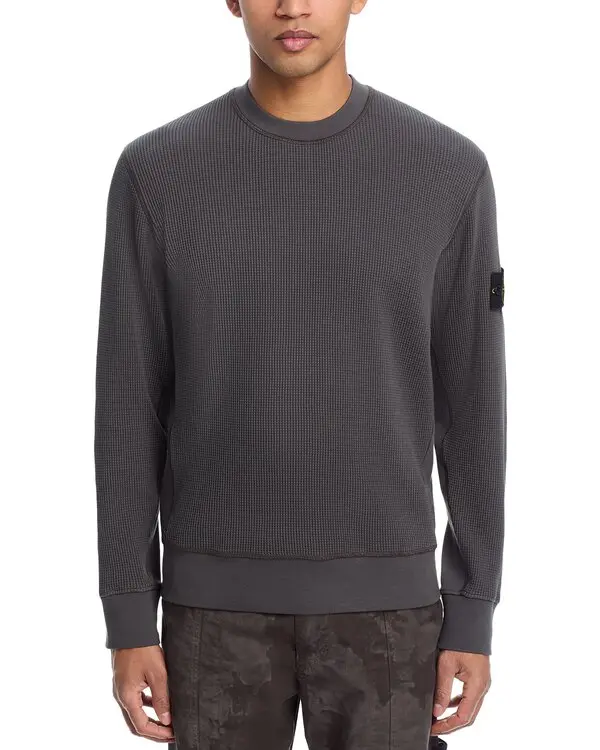 Stone Island Regular Fit Waffle Knit Sweatshirt