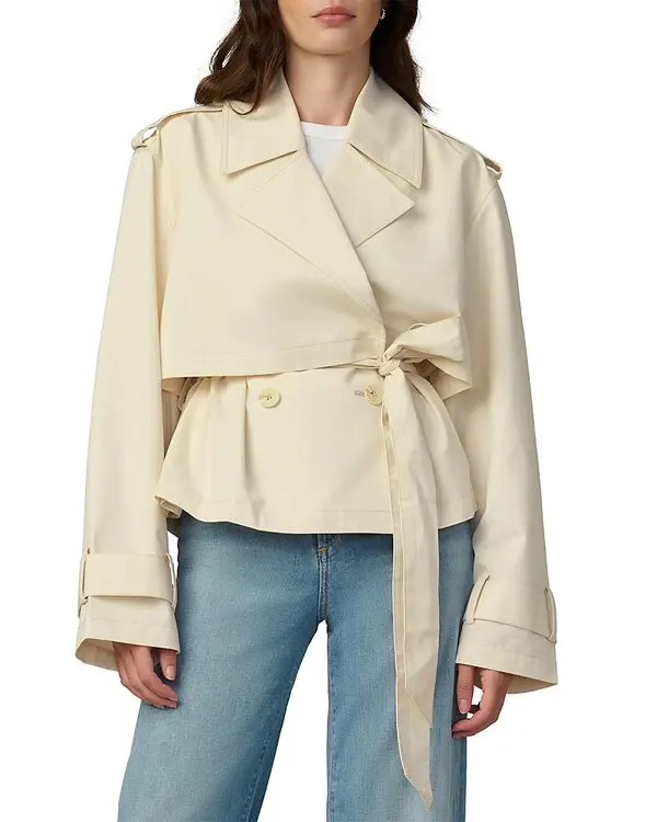 Joe's Jeans The Liz Cropped Trench Coat - Ecru