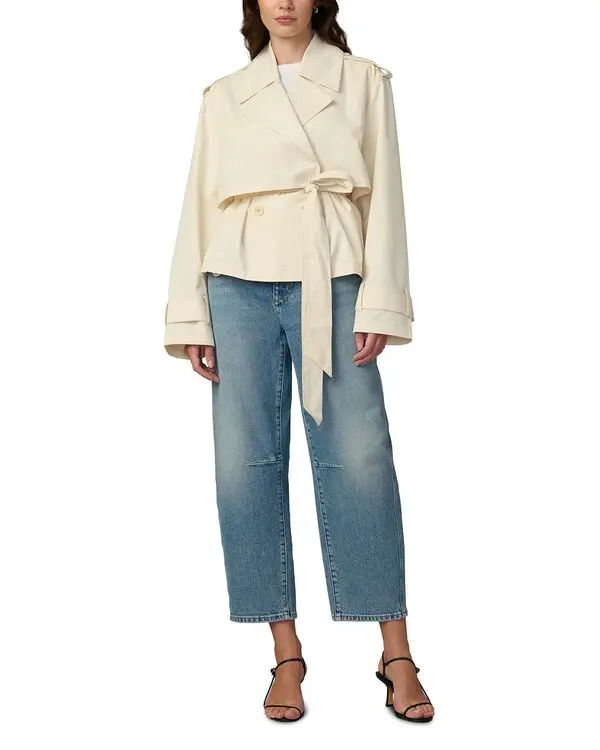 Joe's Jeans The Liz Cropped Trench Coat - Ecru