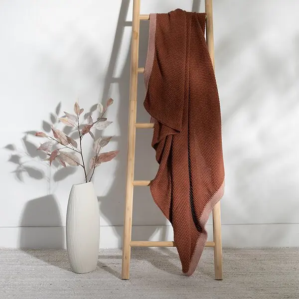 PINK LEMONADE Lekha Throw - Rust