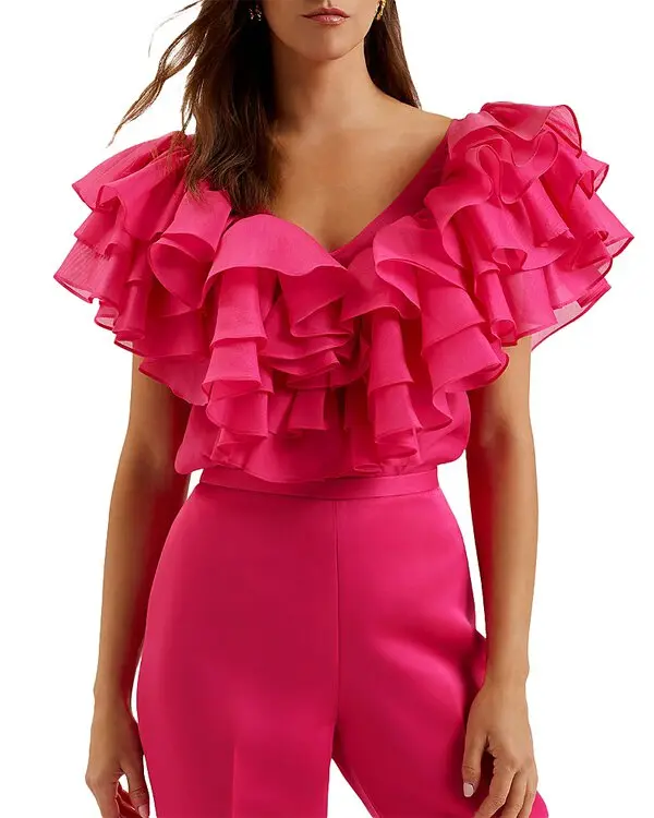 Ted Baker London Calonda Oversized Ruffle Top