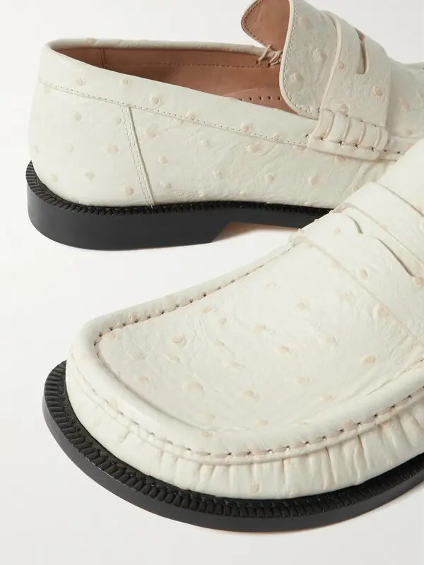 Loewe Campo Textured-leather Loafers