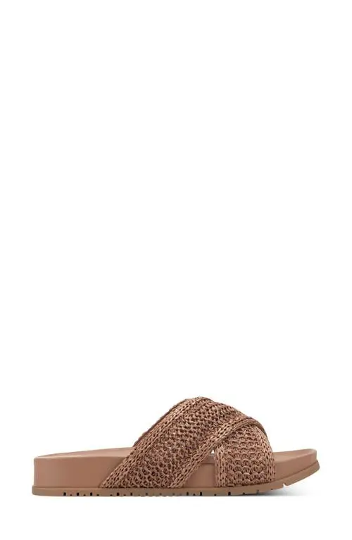 Rockport Leia Slide Sandal - Medium Brown Woven