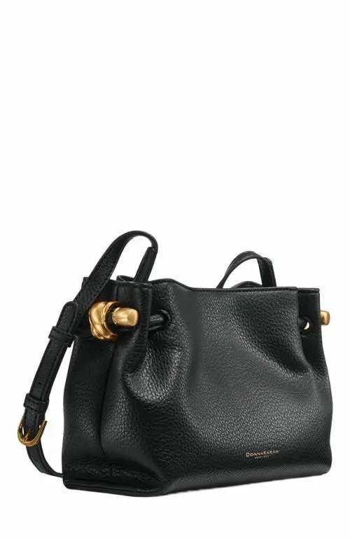 Donna Karan New York Leather Crossbody Bag - Black/gold