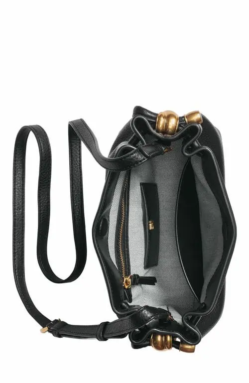 Donna Karan New York Leather Crossbody Bag - Black/gold
