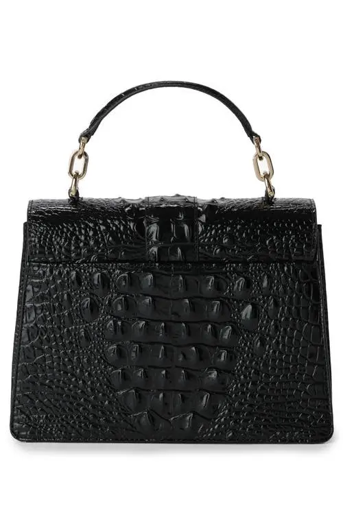 Brahmin Small Hallie Croc-embossed Satchel