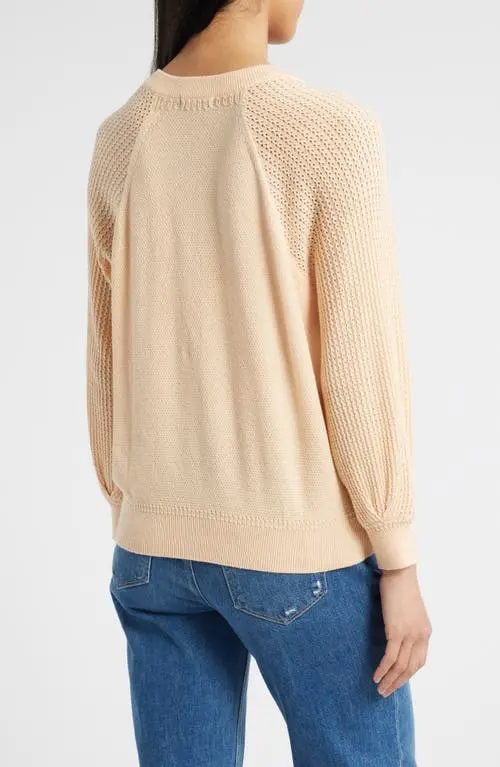 Wit & Wisdom V-notch Sweater - Peach Fuzz