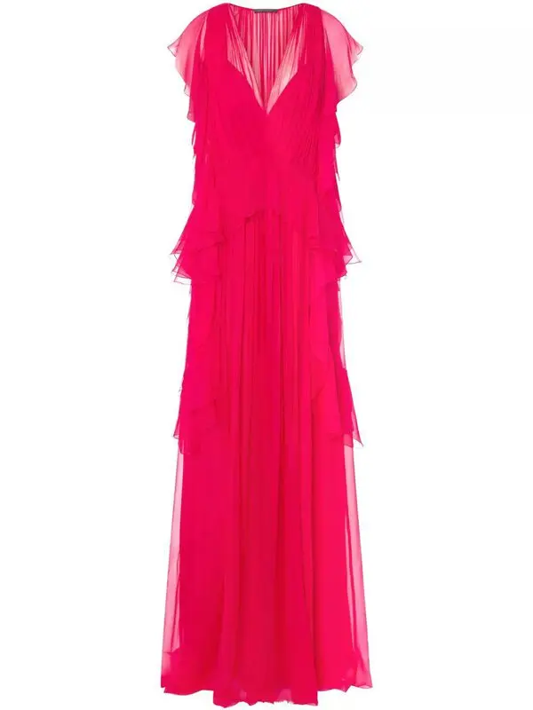 Alberta Ferretti Draped Maxi Dress