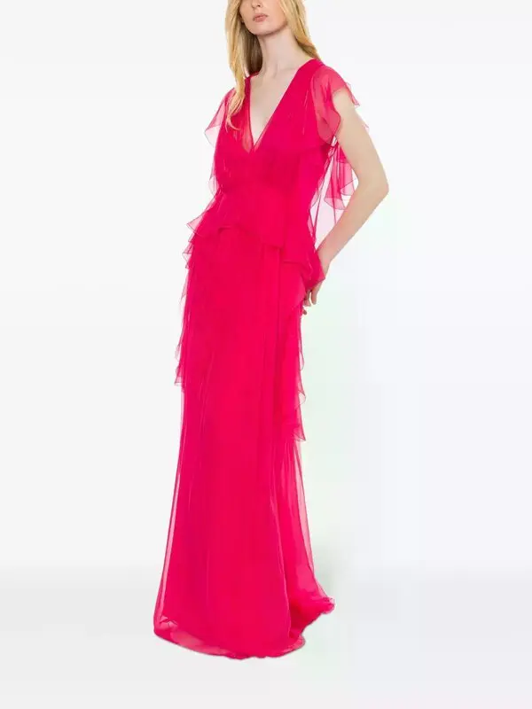 Alberta Ferretti Draped Maxi Dress