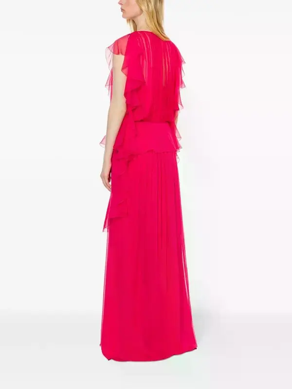 Alberta Ferretti Draped Maxi Dress