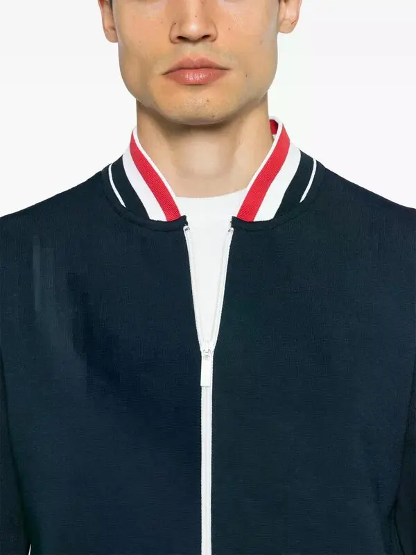 Thom Browne Rwb Stripe Bomber Jacket