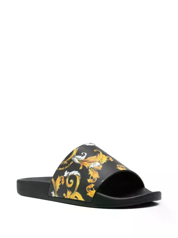 Versace Barocco-print Slides