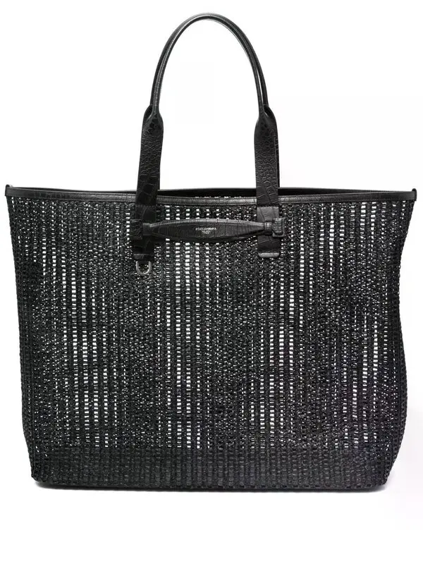 Dolce & Gabbana Interwoven-design Tote Bag - Black