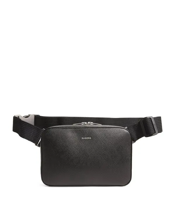 Sandro Recycled Leather Cross-body Bag - Black