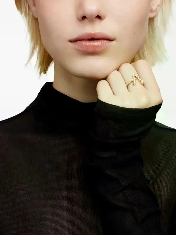 Sophie Bille Brahe 18kt Recycled Yellow Diamond A Letter Ring