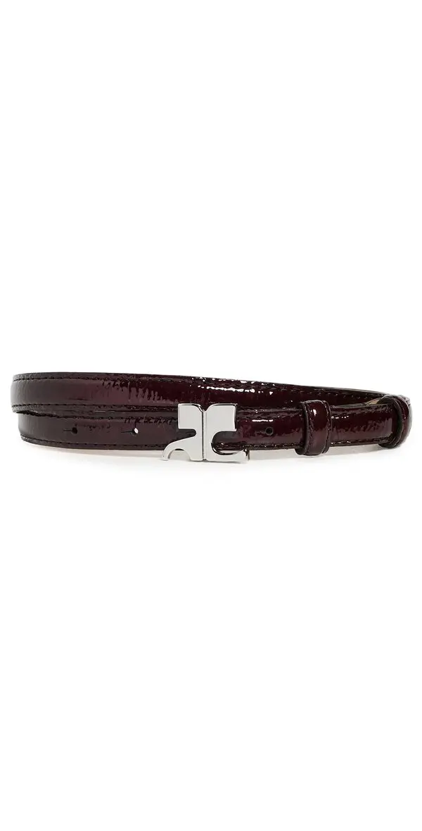 COURREGES Ac Naplack 15mm Belt - Burgundy