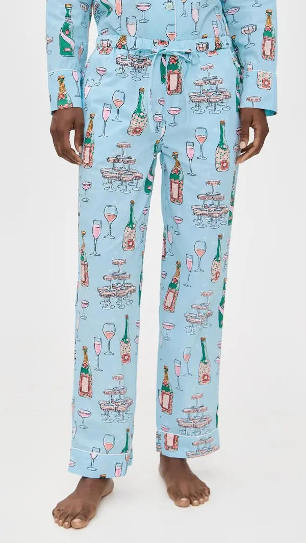 PRINTFRESH Champagne Tower Long Pj Set