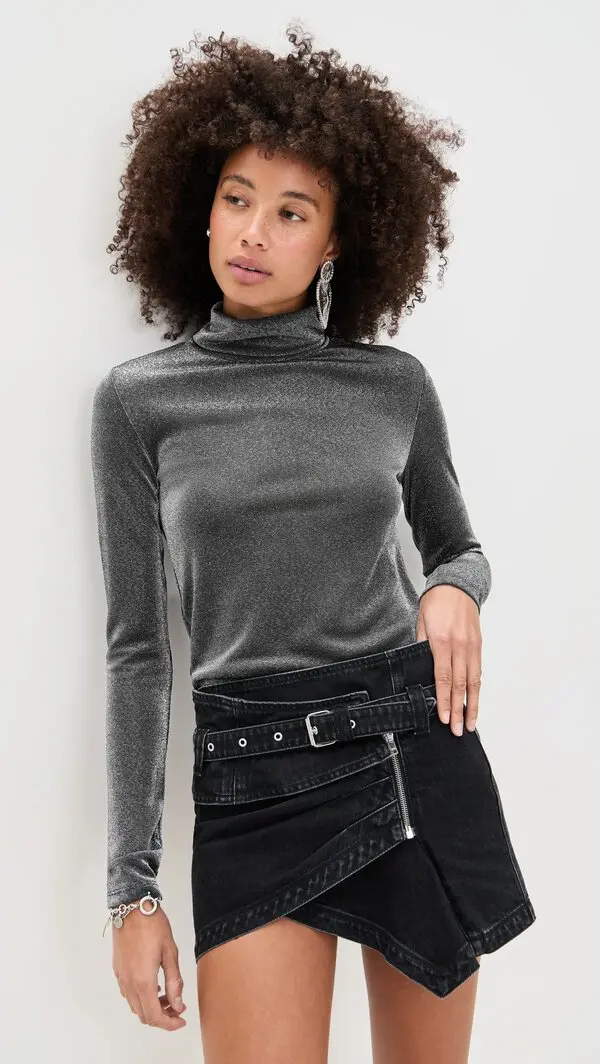 Isabel Marant Jadia Metallic Knit Top
