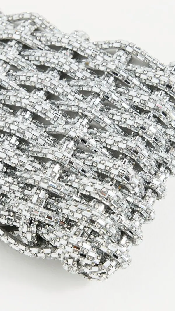 Simkhai Morgan Rhinestone Embellished Woven Clutch