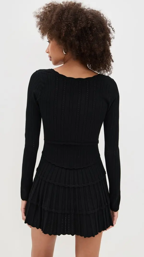 LoveShackFancy Pointelle Knit Mini Dress
