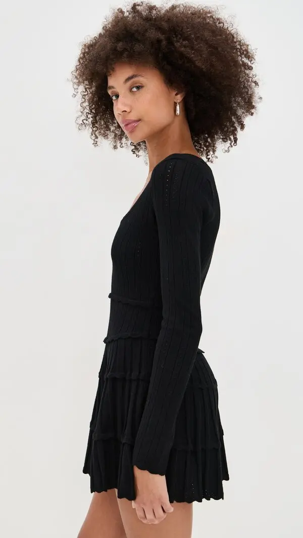 LoveShackFancy Pointelle Knit Mini Dress