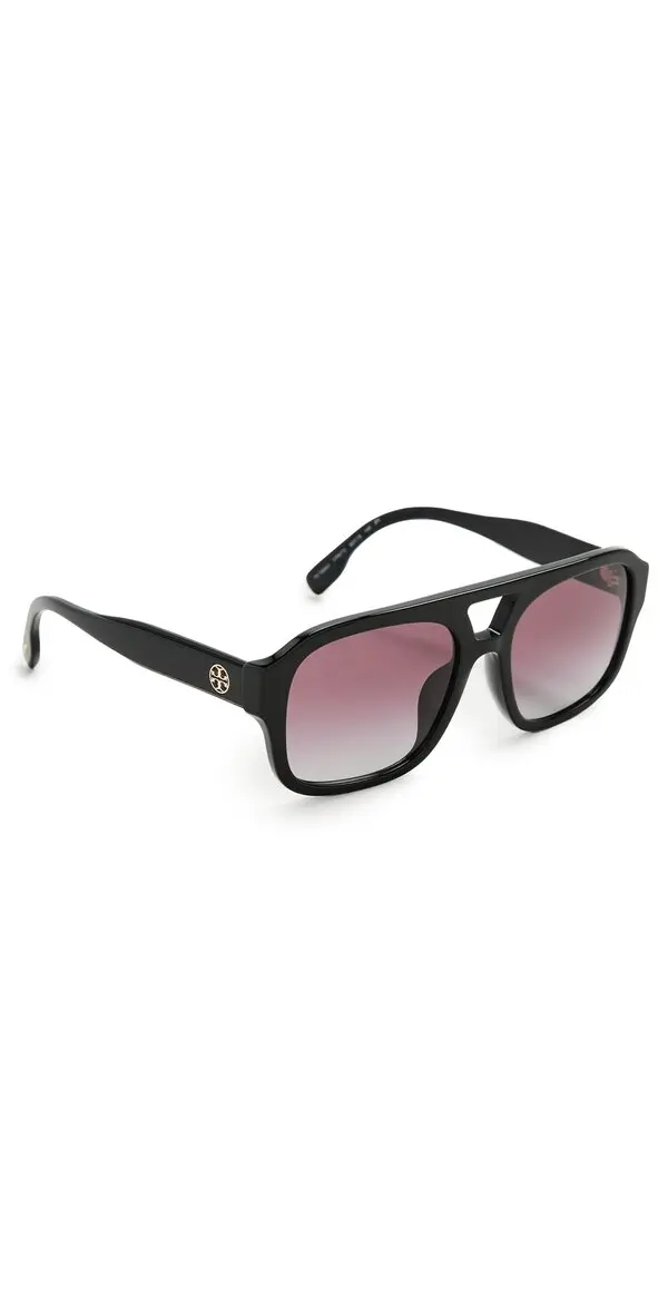 Tory Burch Aviator Sunglasses - Black