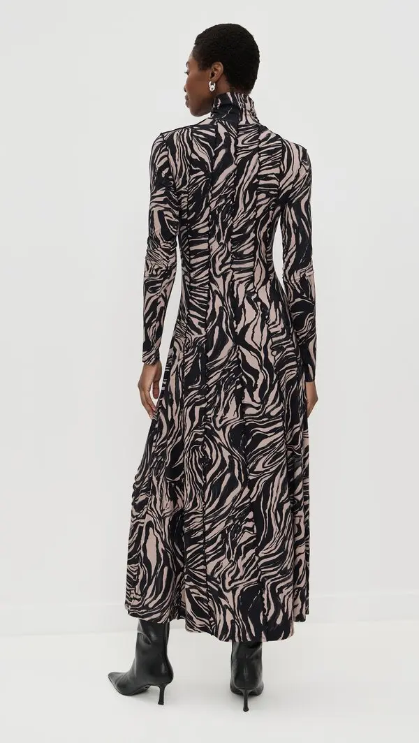 Proenza Schouler White Label Mabel Marble Jersey Maxi Dress - Fawn Multi