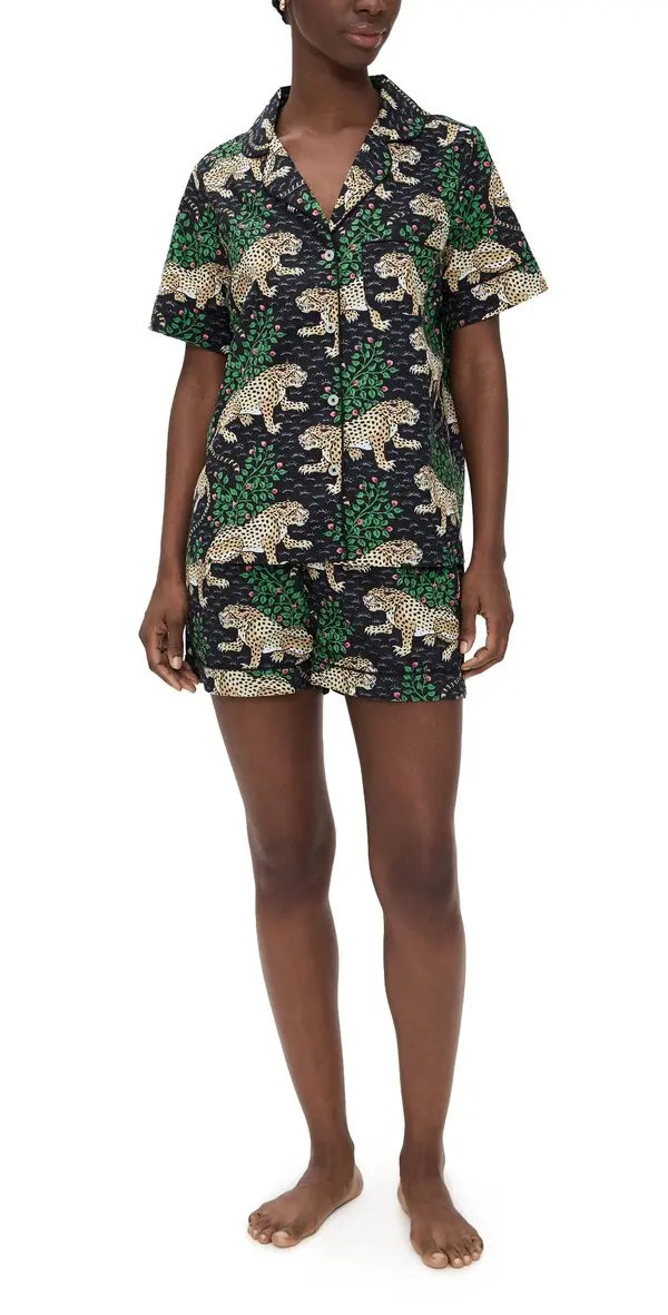 PRINTFRESH Bagheera Shorts Pj Set - Ink