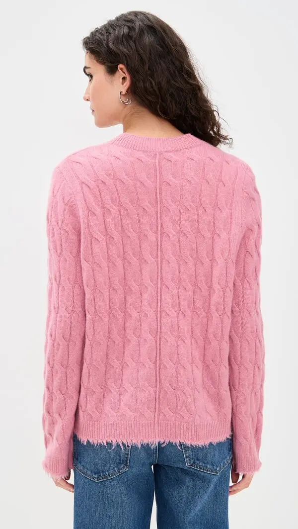 RE/DONE Cashmere Cable V-neck Cardigan