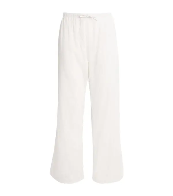 Desmond & Dempsey Floral Jacquard Pyjama Trousers - Ivory
