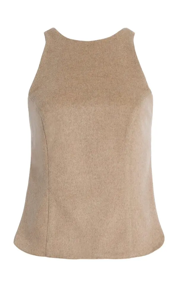 ALFIE The Backless Wool-blend Top - Neutral