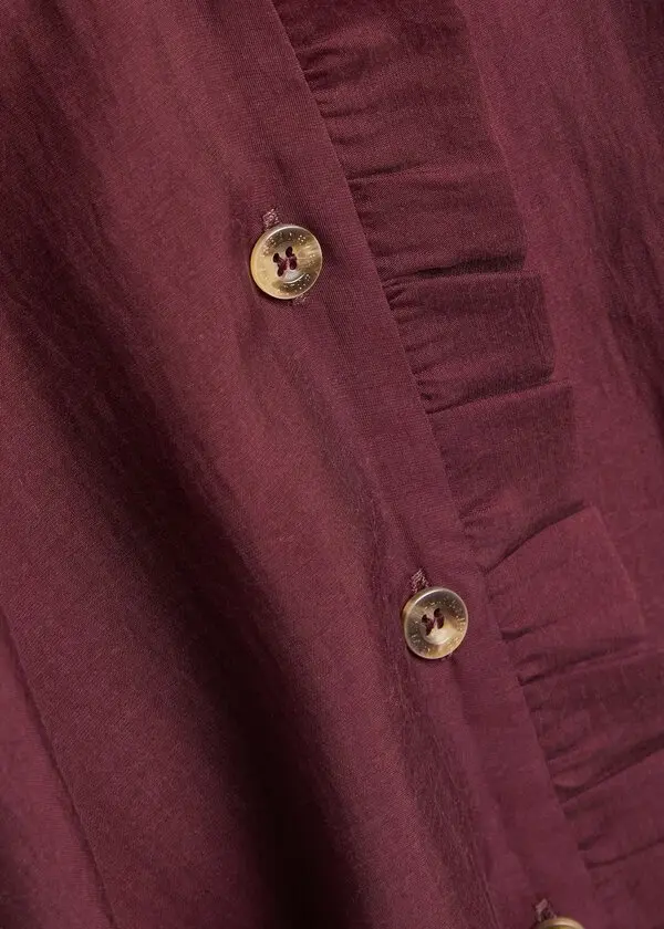 NEVER FULLY DRESSED Miley Ruffle-trimmed Woven Shirt
