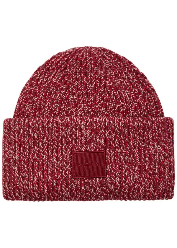 Varley Carly Ribbed Knit Beanie - Red