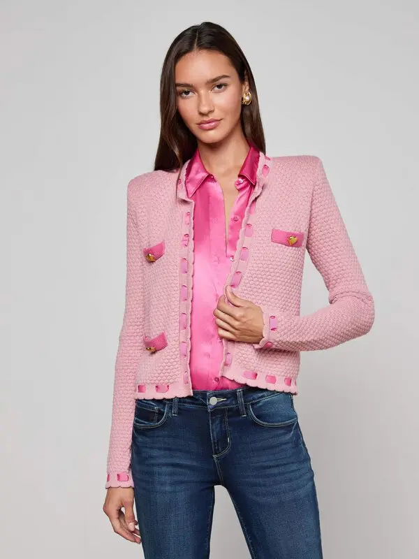 L'Agence Astor Cardigan - Dusty Pink/pink