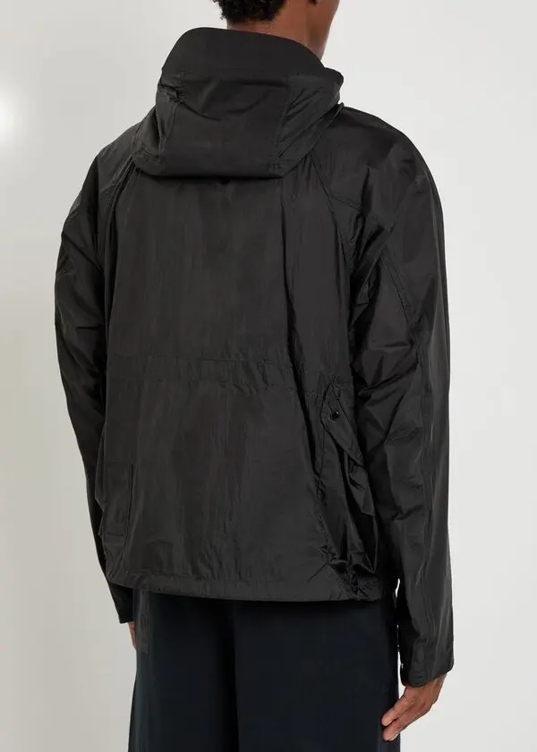 TEN C Skye Panelled Shell Jacket - Black