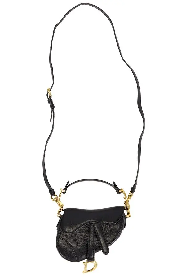 Dior Micro Saddle Bag - Black
