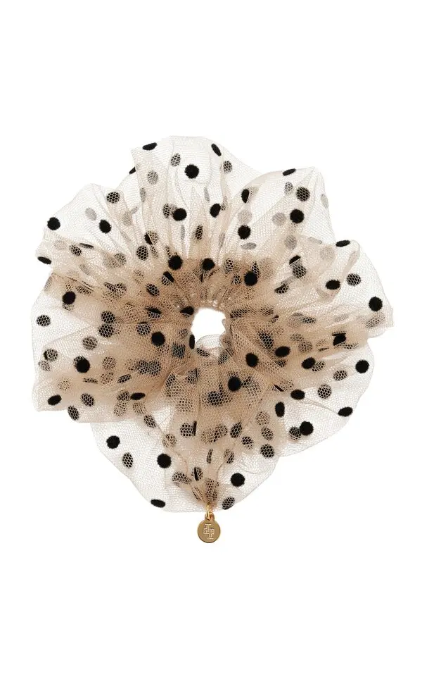 LELET NY Juliette Polka-dot Tulle Scrunchie - Multi