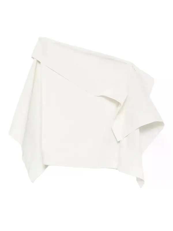 Issey Miyake Asymmetric Bandeau Top - White