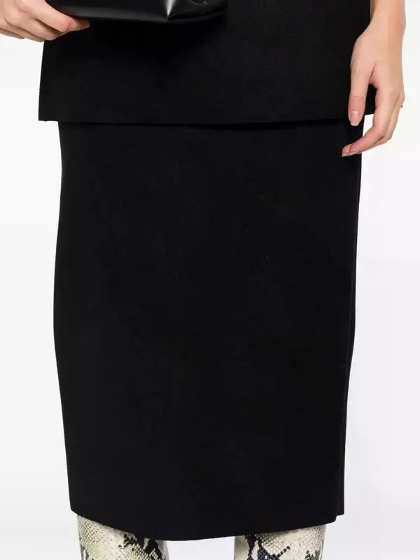 THE M Straight Skirt With Rear Slit