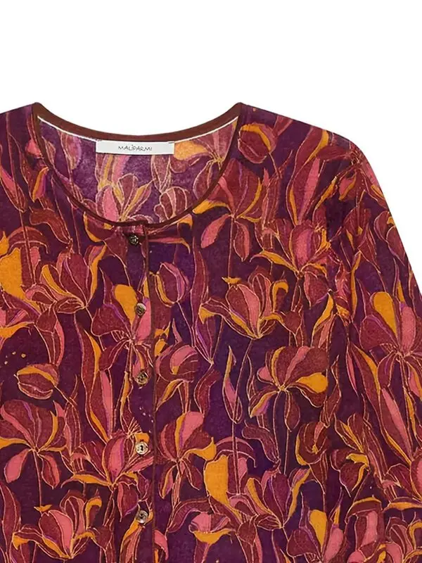 Malìparmi Floral Cardigan - Red