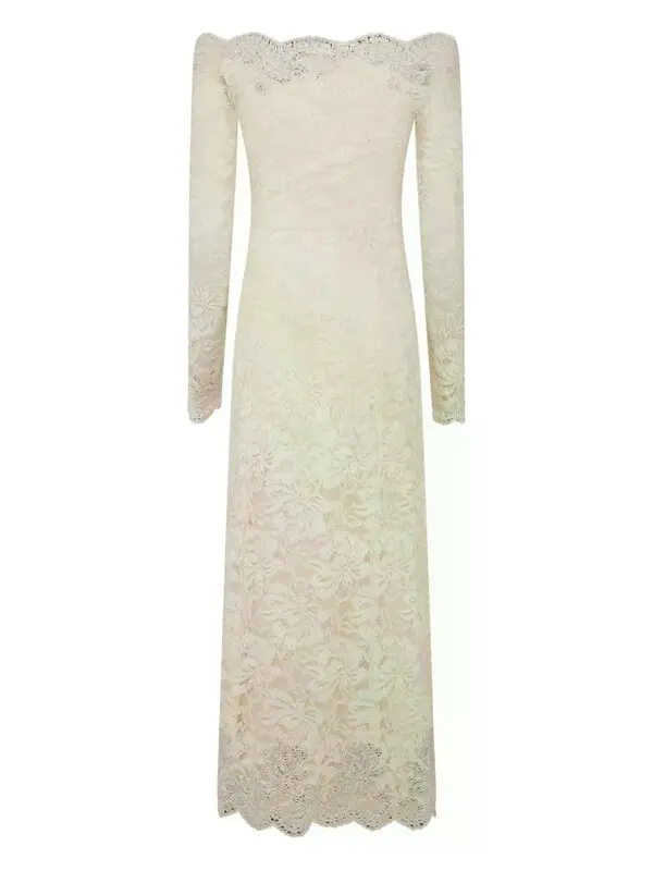 Rabanne Off-shoulder Lace Midi Dress