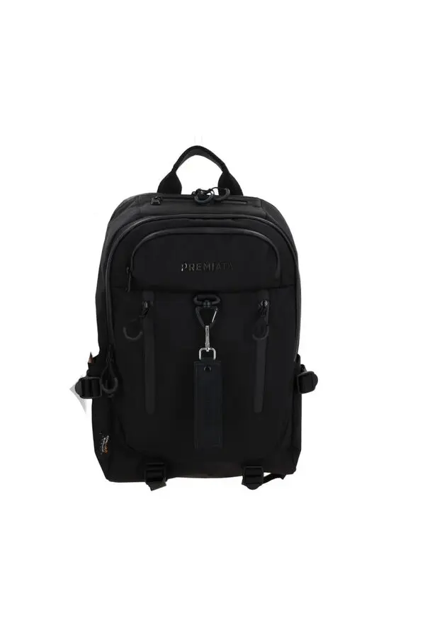 Premiata Cordura Backpack With Metal Logo Detailing - Black