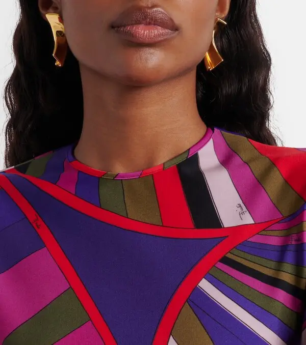 Emilio Pucci Printed Jersey Mini Dress